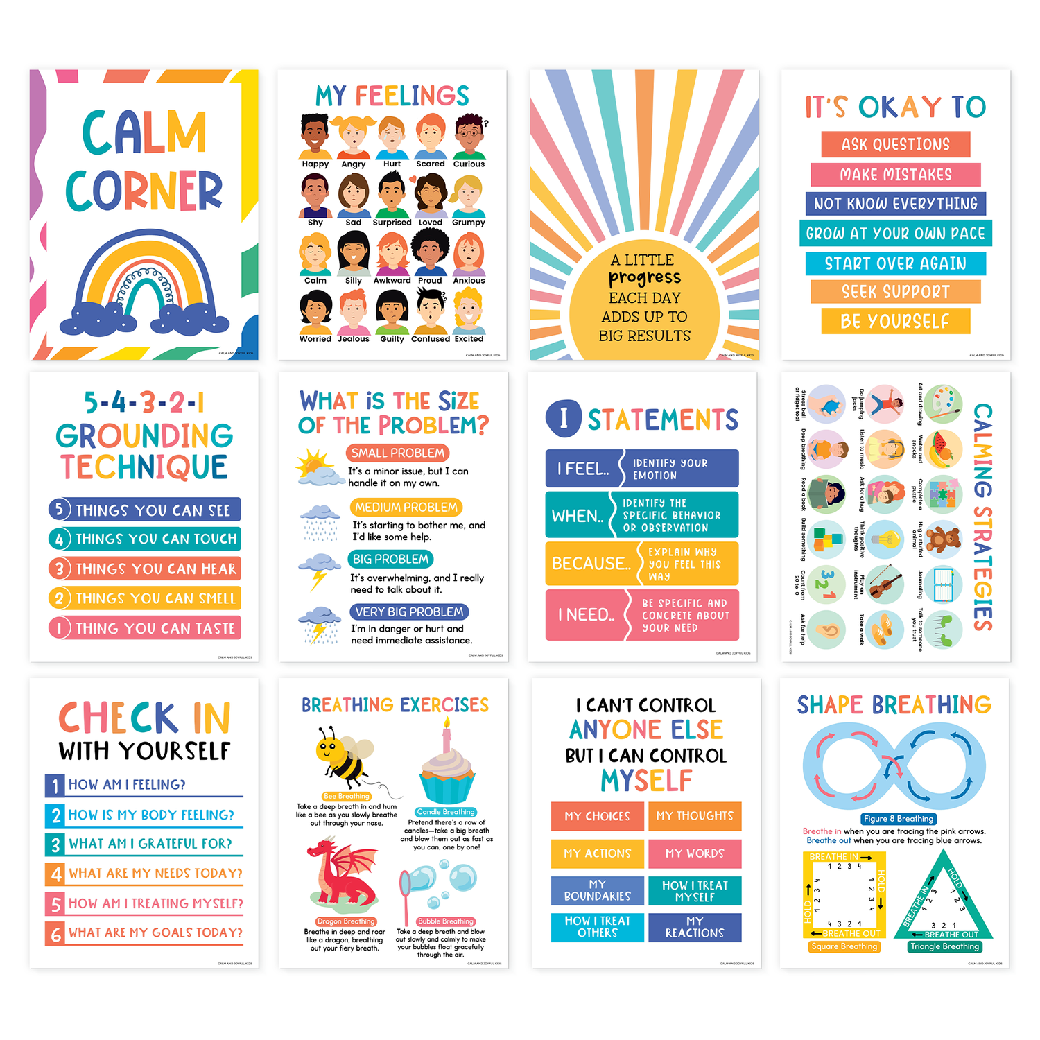 Calm Down Corner Posters – Calm and Joyful Kids
