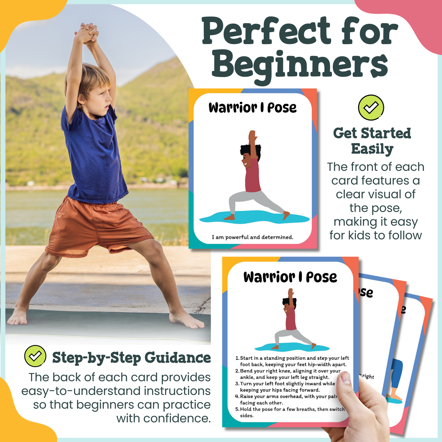 5 Minutes a Day Yoga Poses Cards for Kids – Calm and Joyful Kids